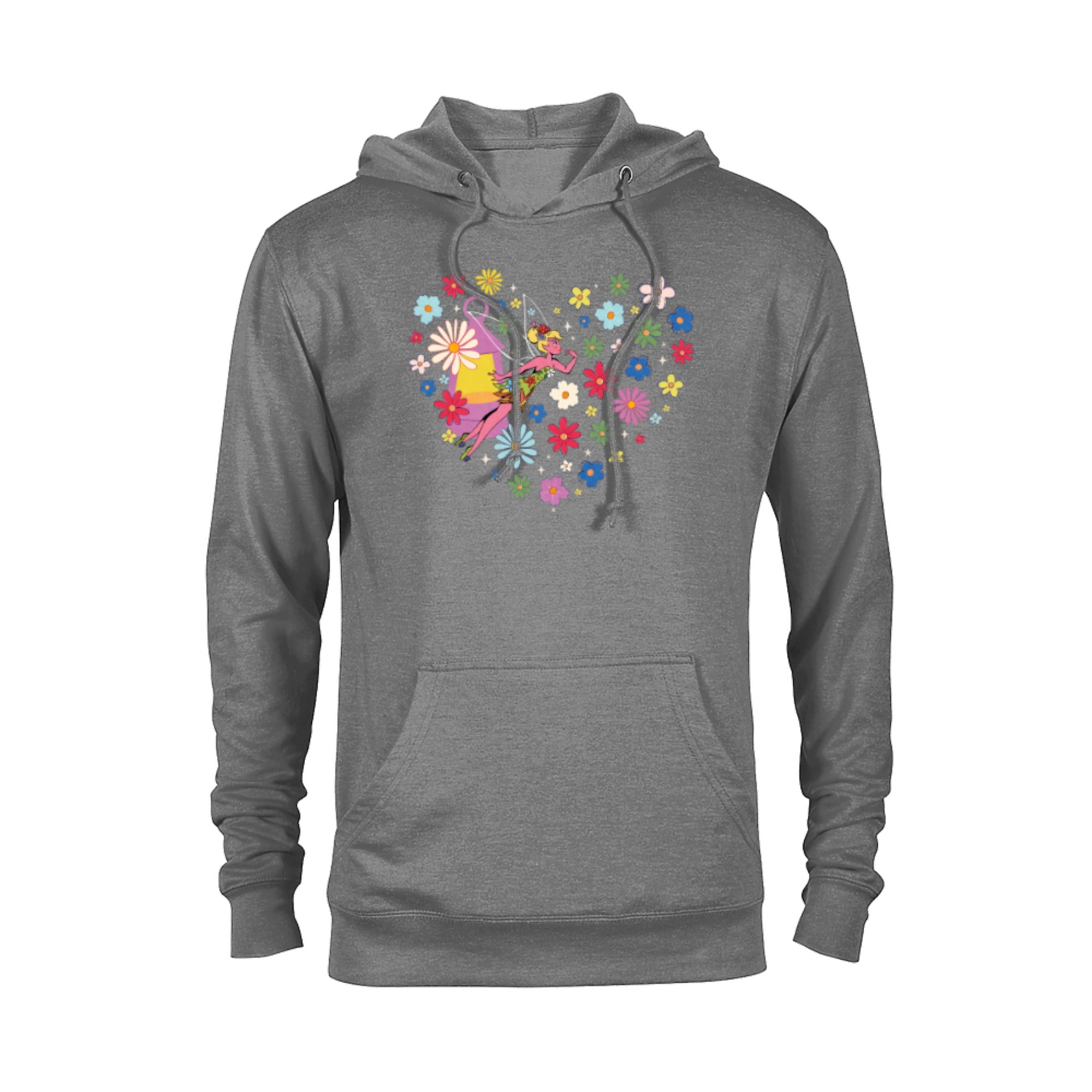 Disney Princess Tinker Bell Fairy and Flower Heart - Pullover Hoodie ...