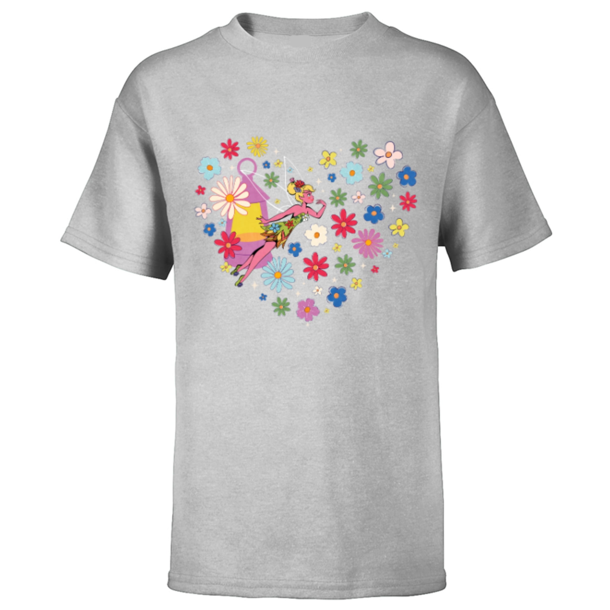 Disney Princess Tinker Bell Fairy and Flower Heart - Short Sleeve T ...