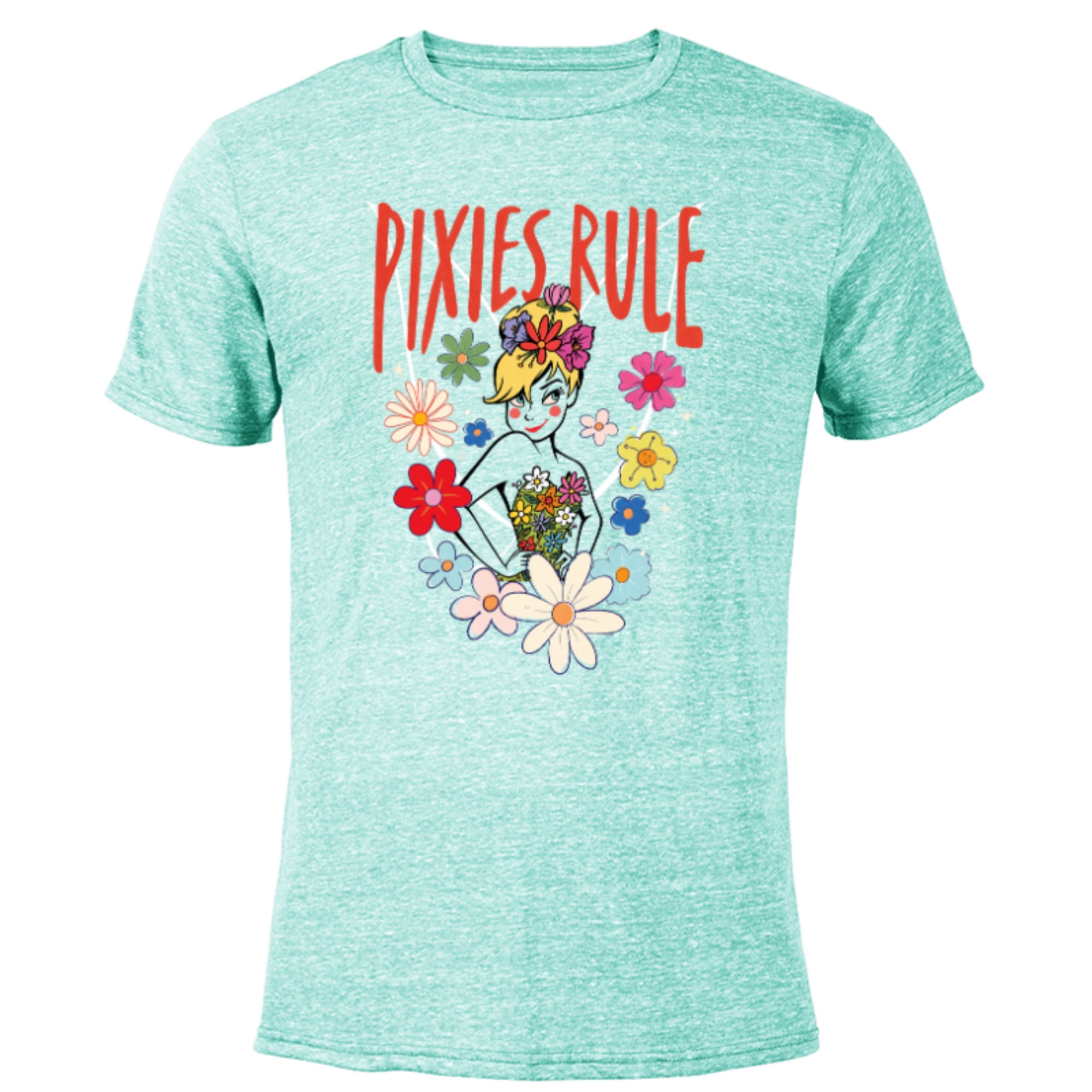 Disney Princess Tinker Bell Pixies Rule - Short Sleeve Blended T-Shirt ...
