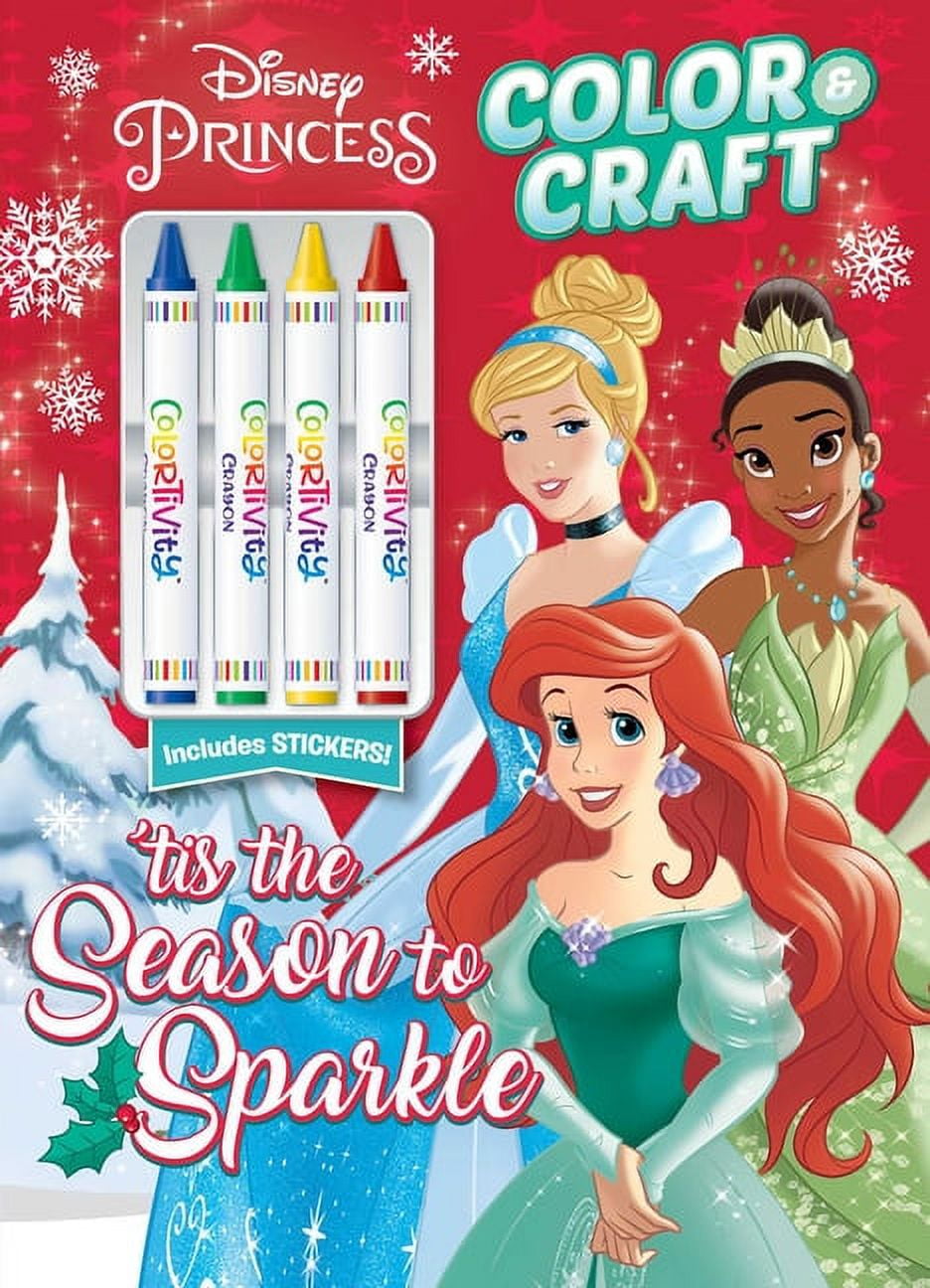 Disney Princess: Tis the Season to Sparkle Color & Craft: With 4 Big ...