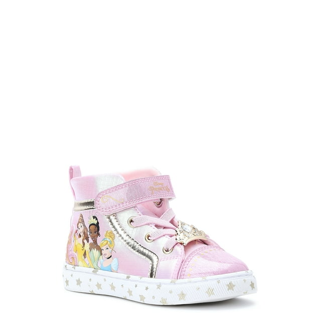 Disney Princess Toddler Girl High Top Sneakers - Walmart.com