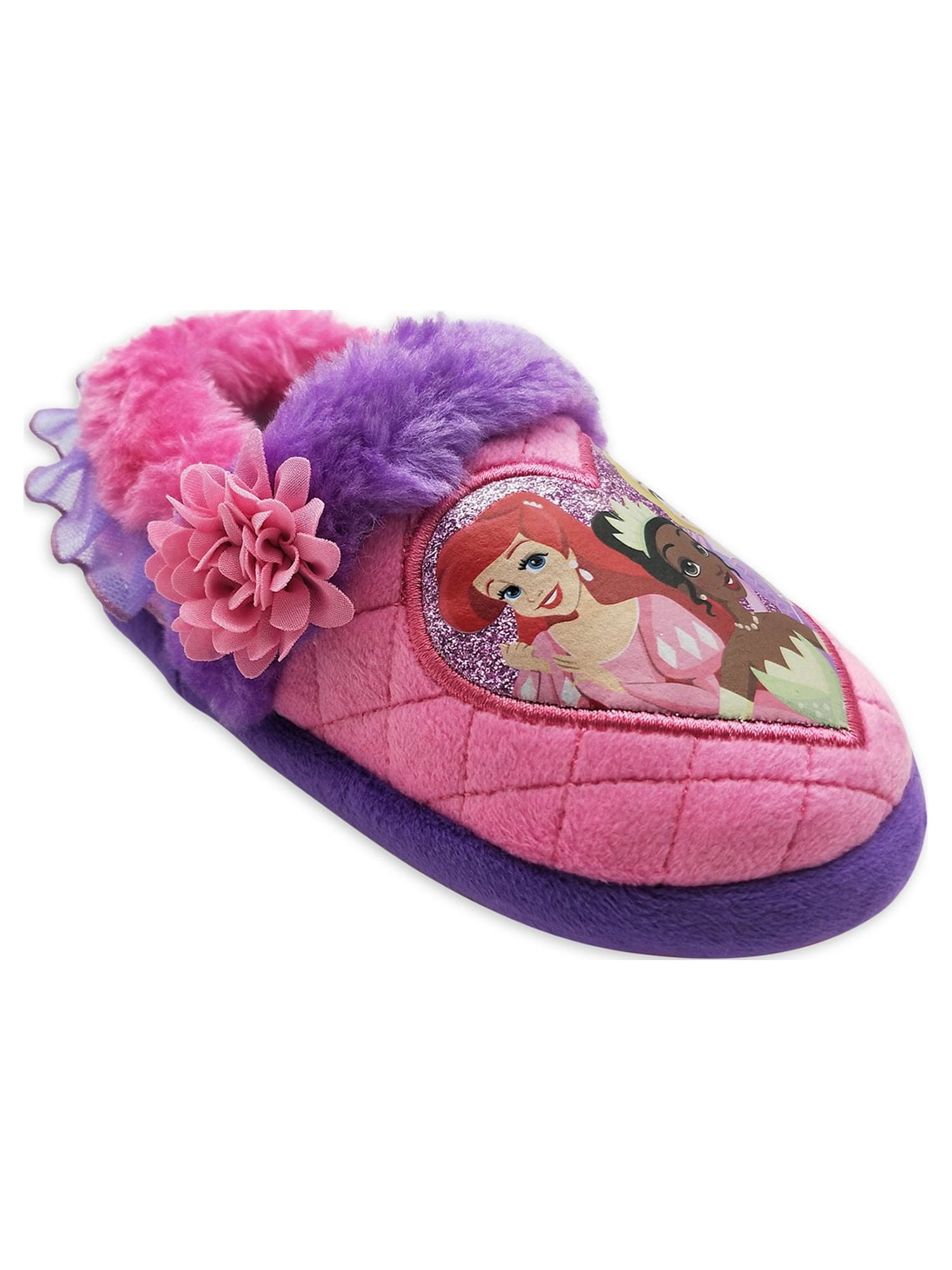 Disney Princess Toddler Girl Quilted A-Line Slipper - Pink Faux Fur ...