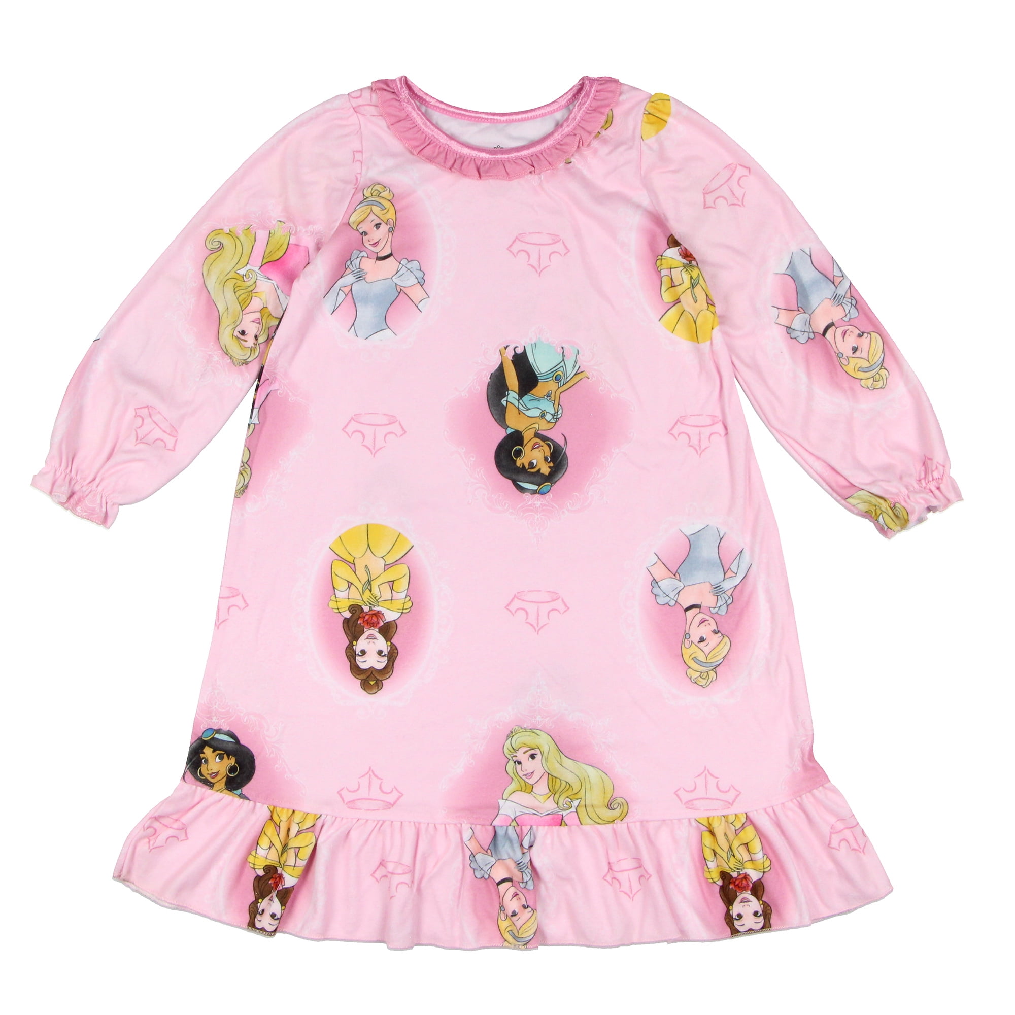 Disney Princess Toddler Girl's Long-Sleeve Nightgown Granny Gown ...