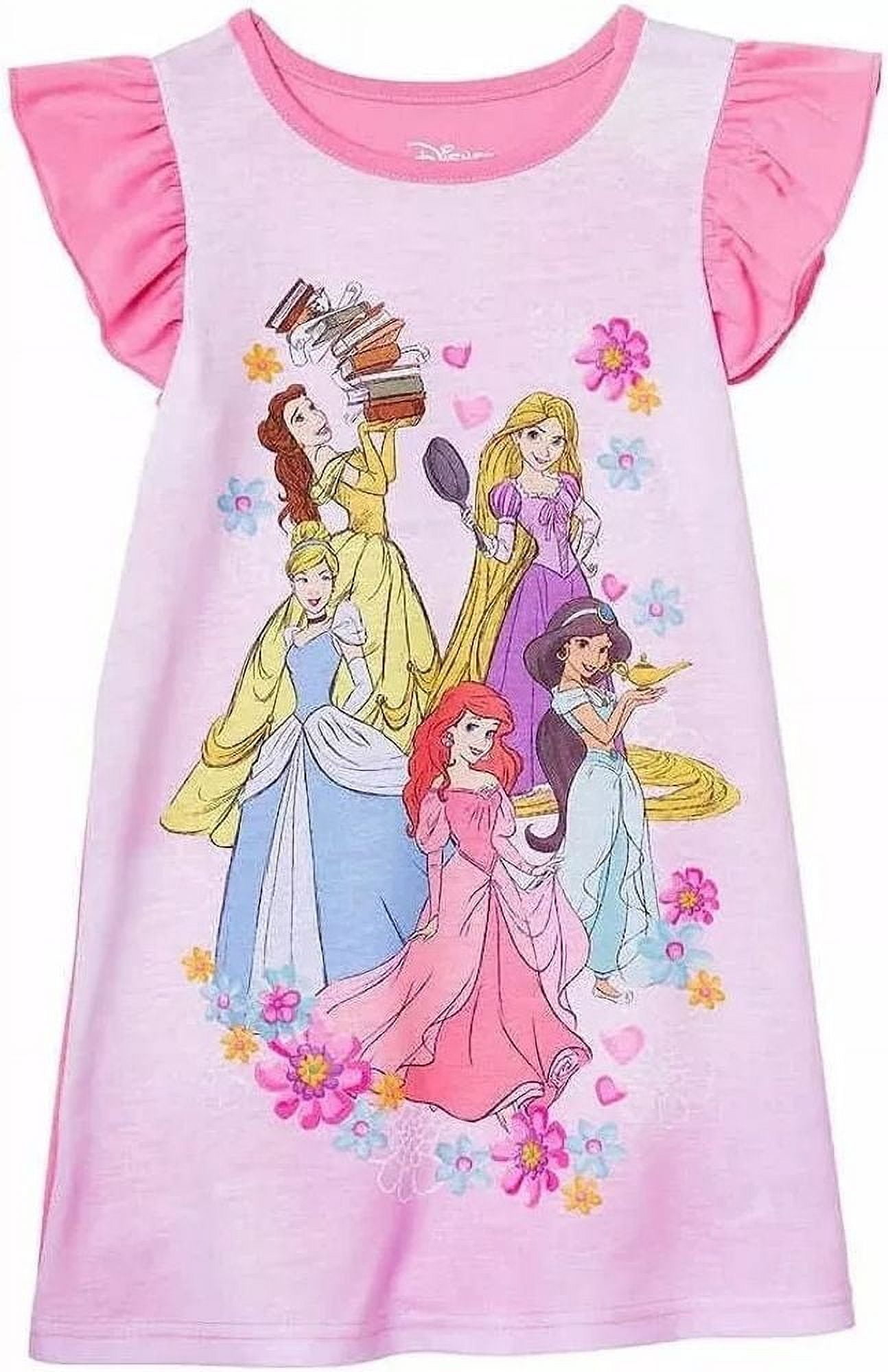 Disney Princess Toddler Girl's Multi Character Nightgown, Gown, Size 4T ...