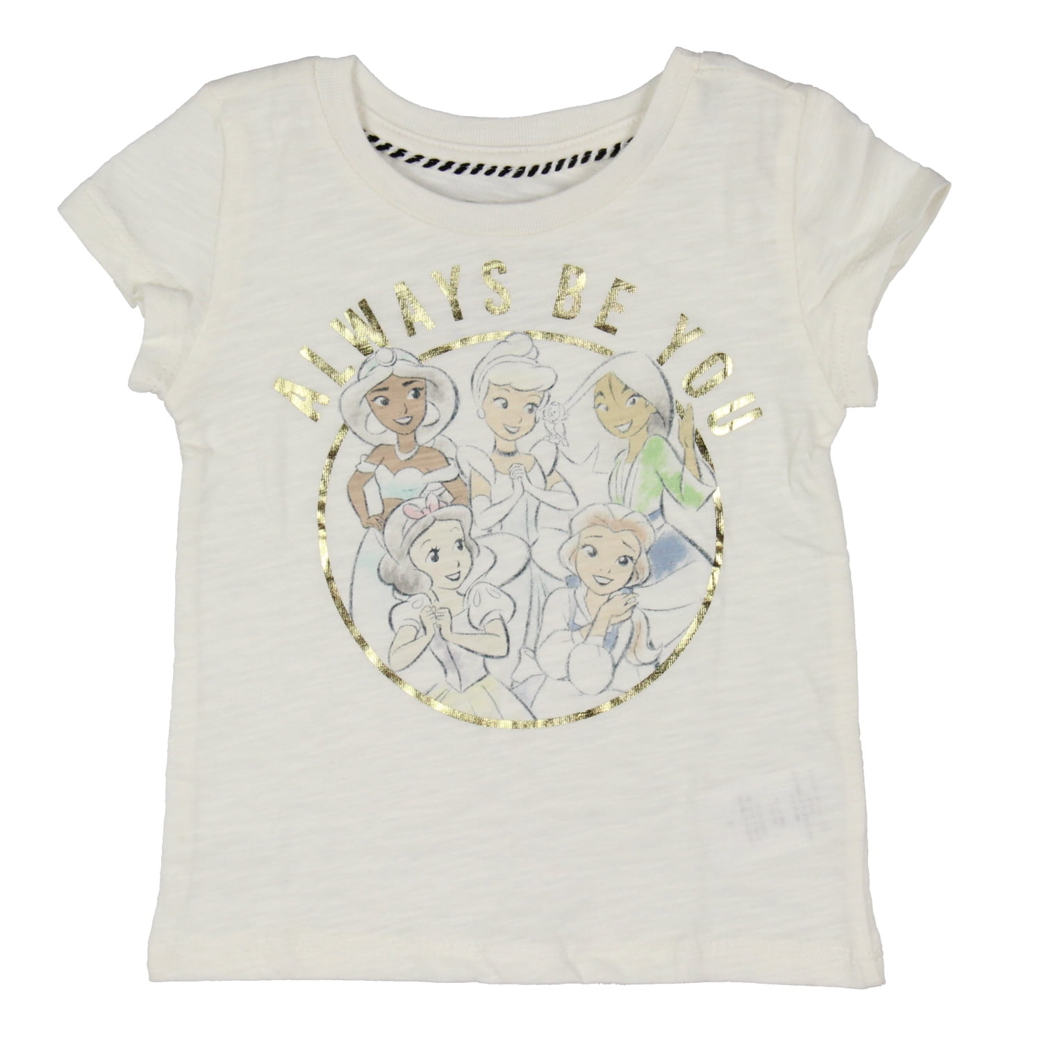 Disney Princess Toddler Girls' Always Be Yourself Sketch Design T-Shirt ...