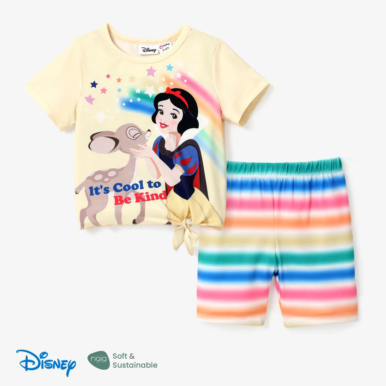 Disney Princess Toddler Girls Graphic Tee with Legging Shorts Snow ...