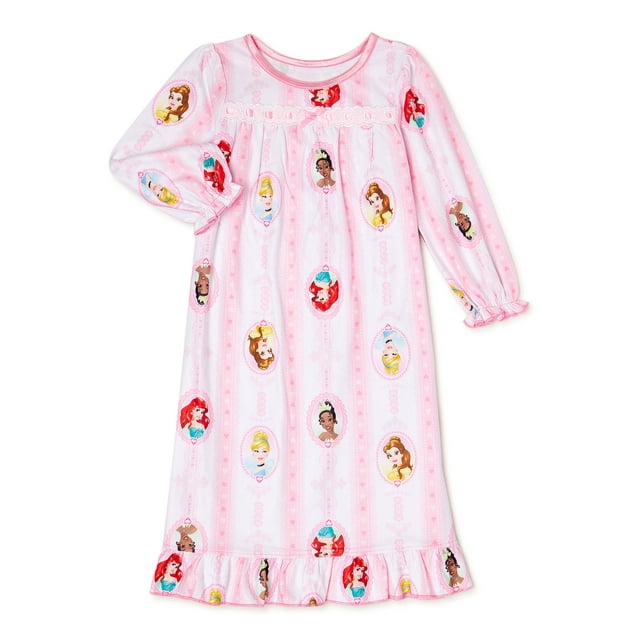 Disney Princess Toddler Girls Long Sleeve Pajama Nightgown, Sizes 2T-5T - Walmart.com