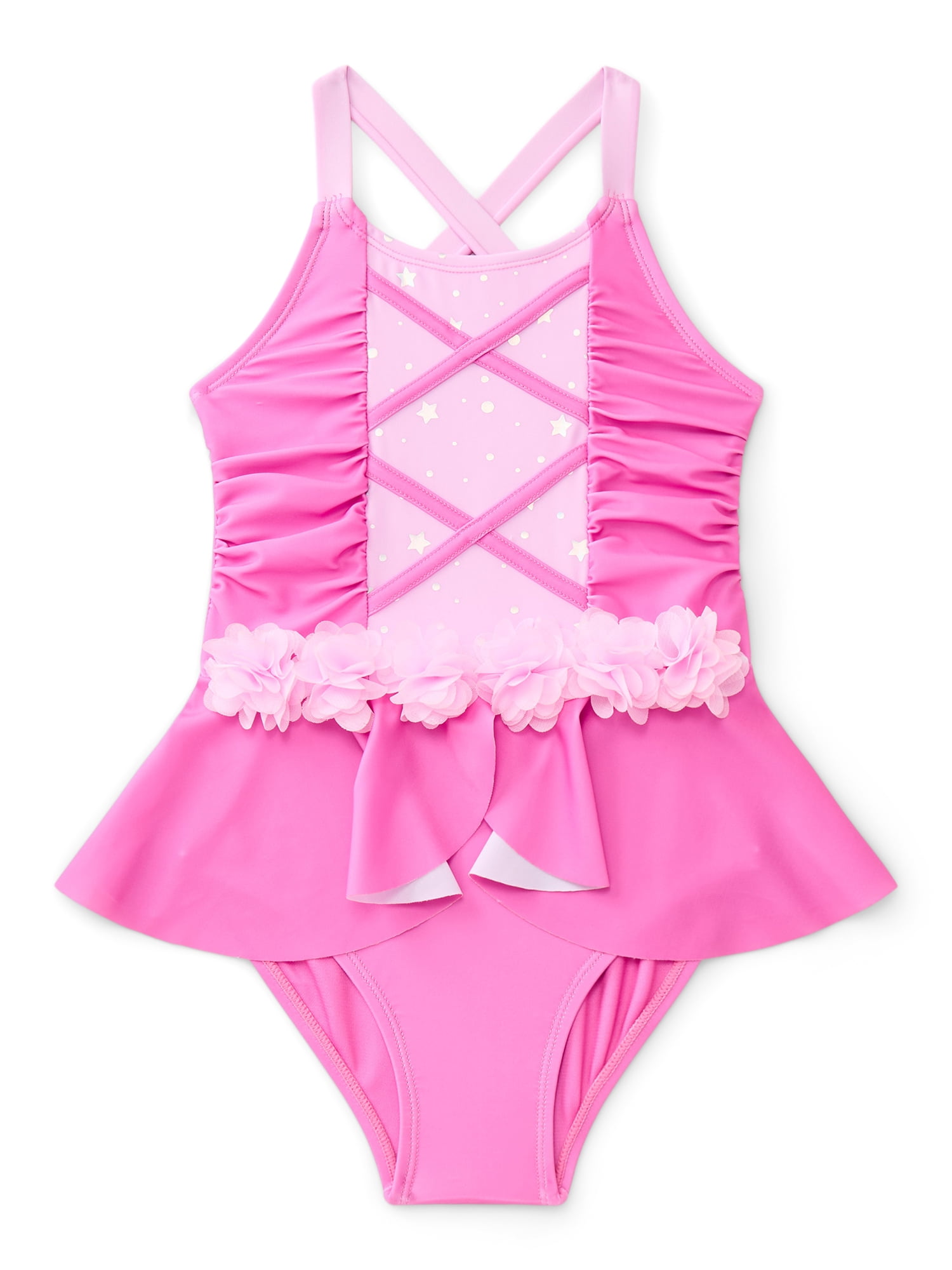 Character Toddler Girl Princess Cosplay Swimsuit, Sizes 12M-5T ...
