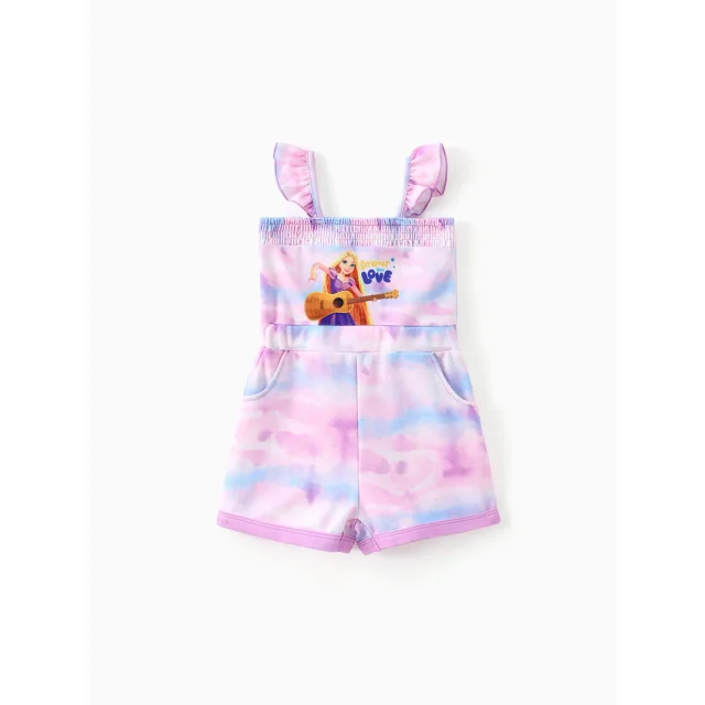 Disney Princess Toddler Girls Rompers Ariel Moana Rapunzel Graphic ...