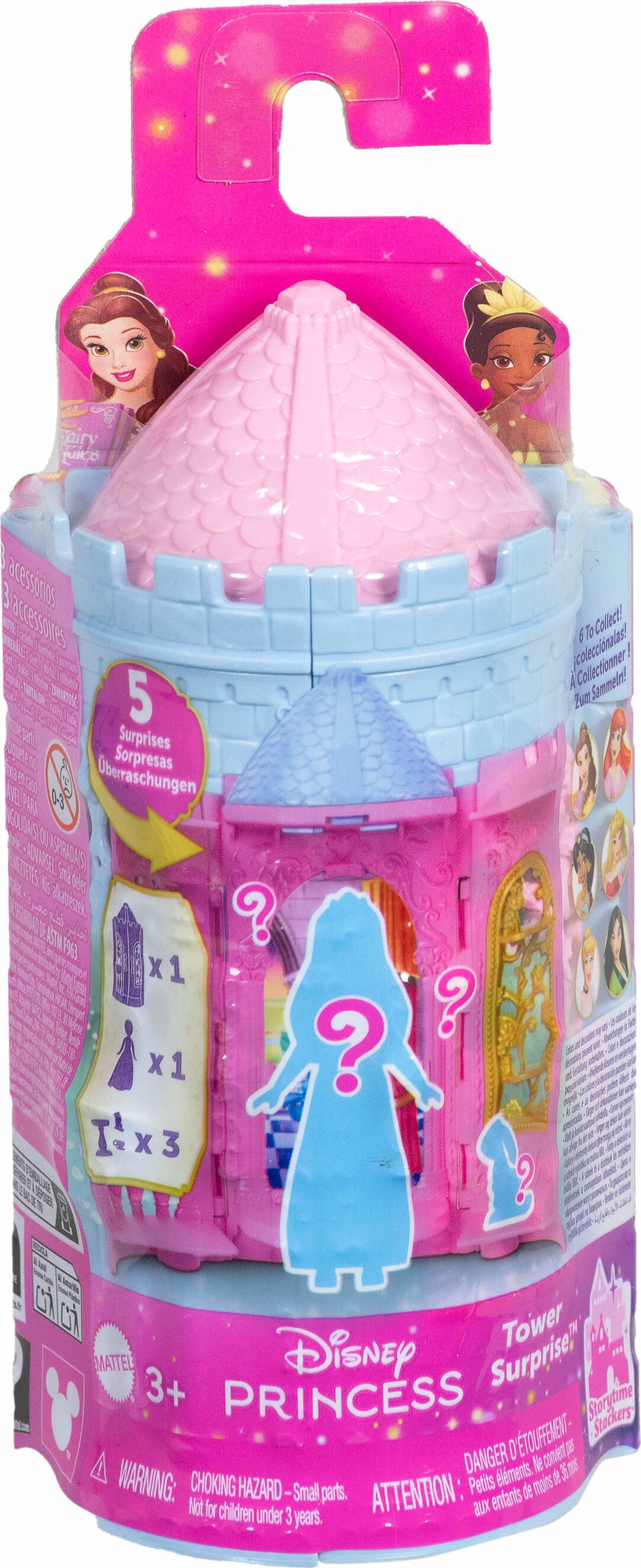 Disney Princess Tower Surprise Small Dolls & Stacking Playsets with 5 ...