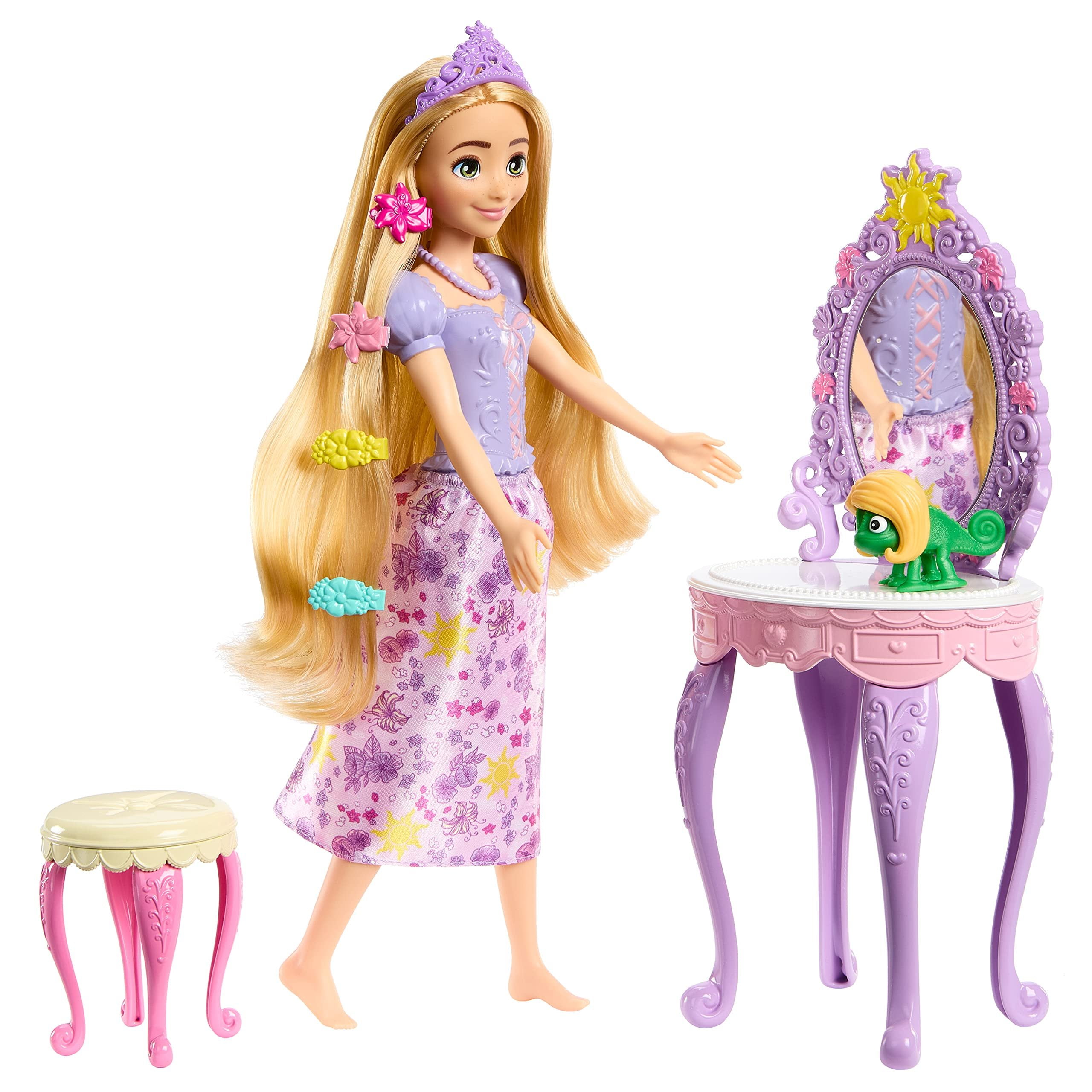 Disney Princess Toys, Rapunzel Doll, Vanity And Accessories - Walmart.com