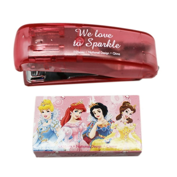 Disney Princess Transparent Pink Colored Kids Mini Stapler w/Staples ...