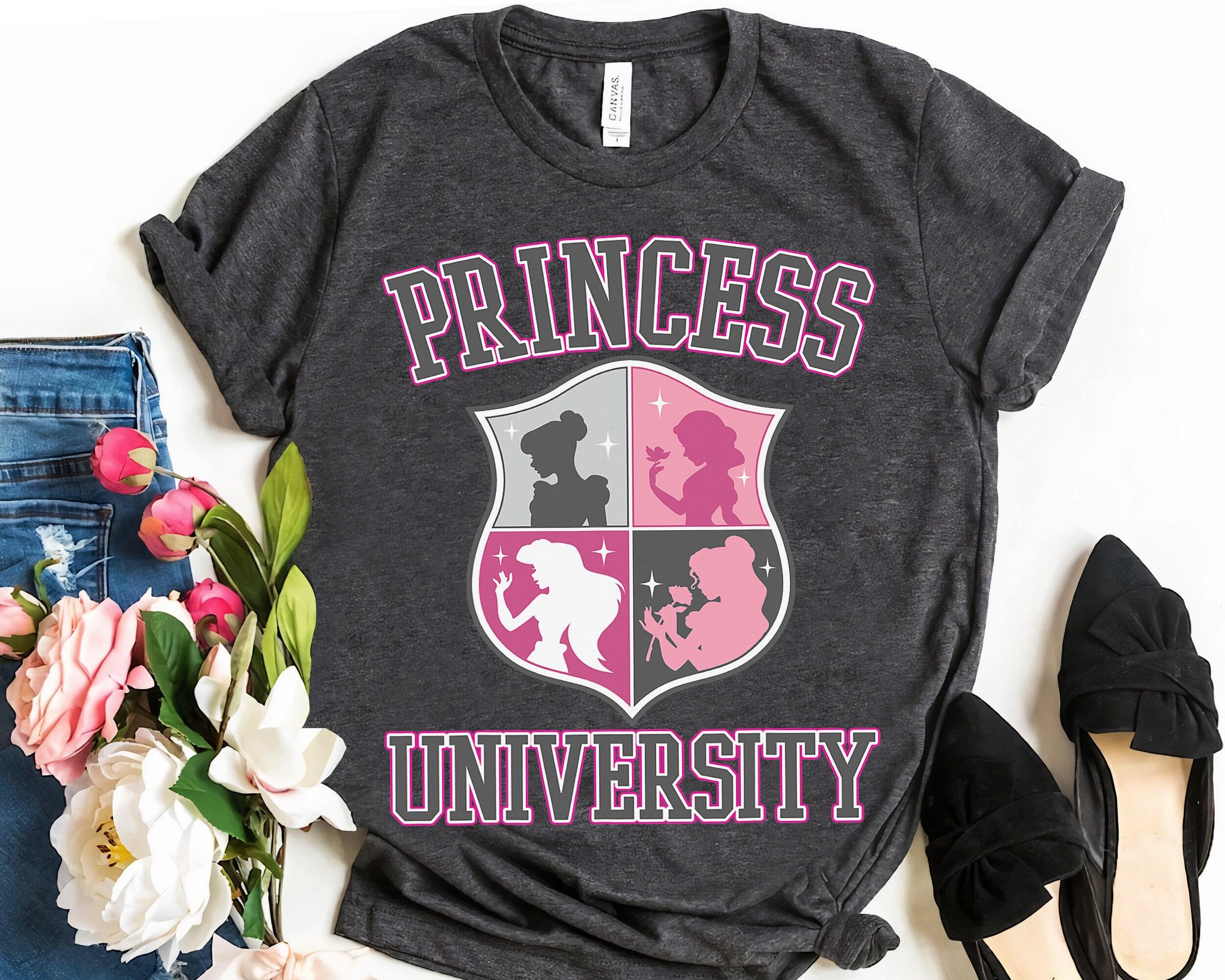 Disney Princess University College Text Logo Graphic Shirt, Wdw Magic ...