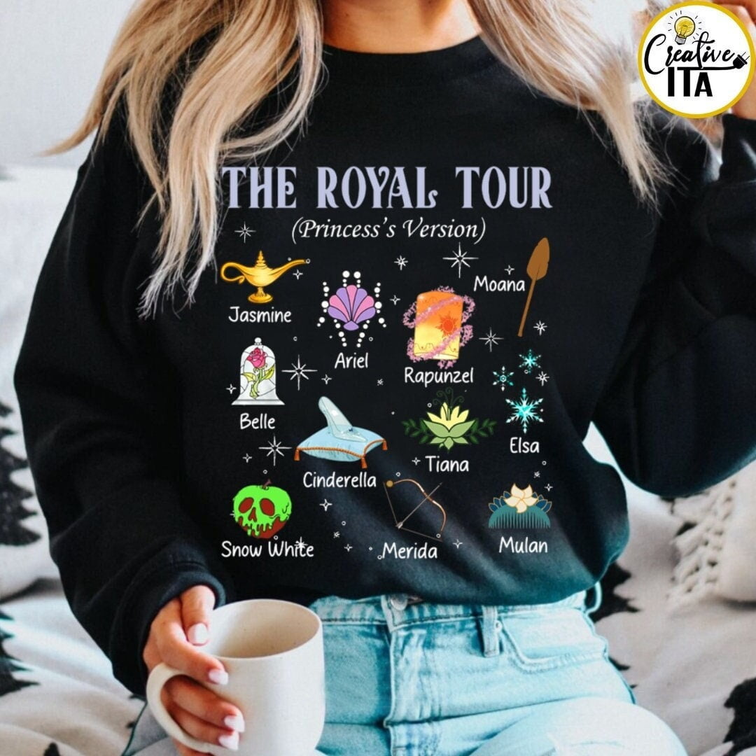 Disney Princess Version The Royal Tour Shirt, WDW Disneyland Princess ...