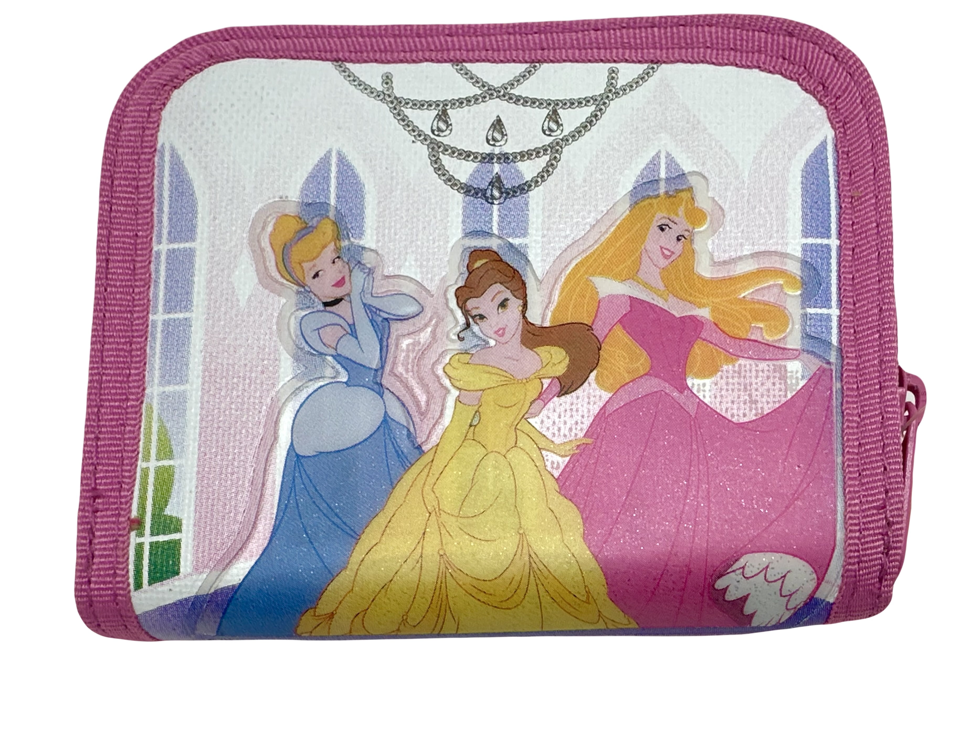 Disney Princess Wallet -Gril Pink Wallet with Zipper Closure - Walmart.com