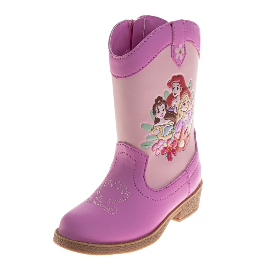 Disney Princess Western Cowgirl Boots Featuring Elsa and Moana (Toddler ...
