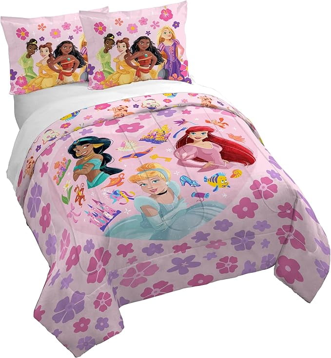 Disney Princess Wonderful Princesses 3 Piece Full Size Duvet Cover ...