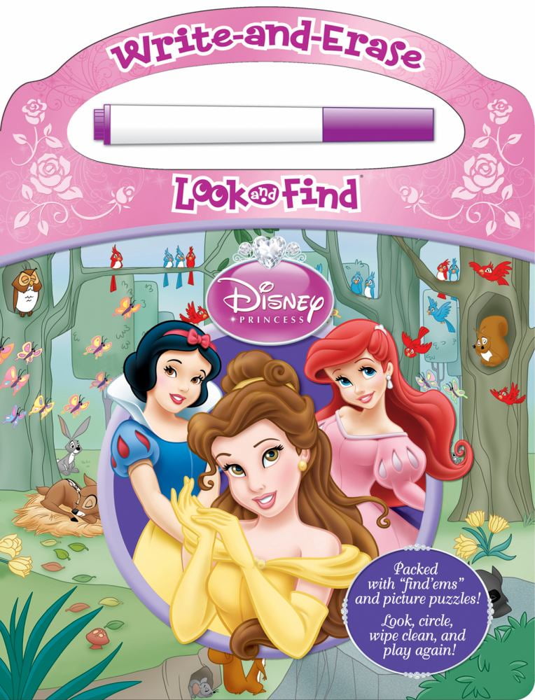 Disney Princess: Write-And-Erase Look and Find (Board Book) - Walmart.com