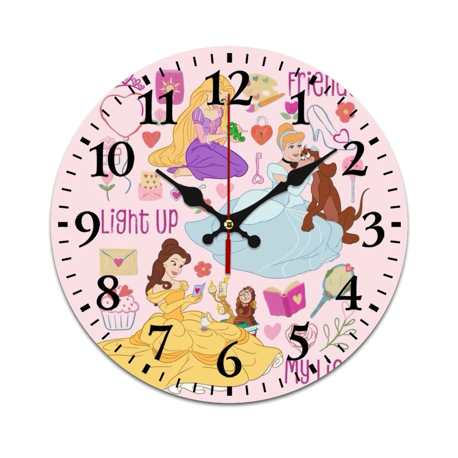 Disney Princess wall clocks battery operated decorative 25cm/9.84in ...