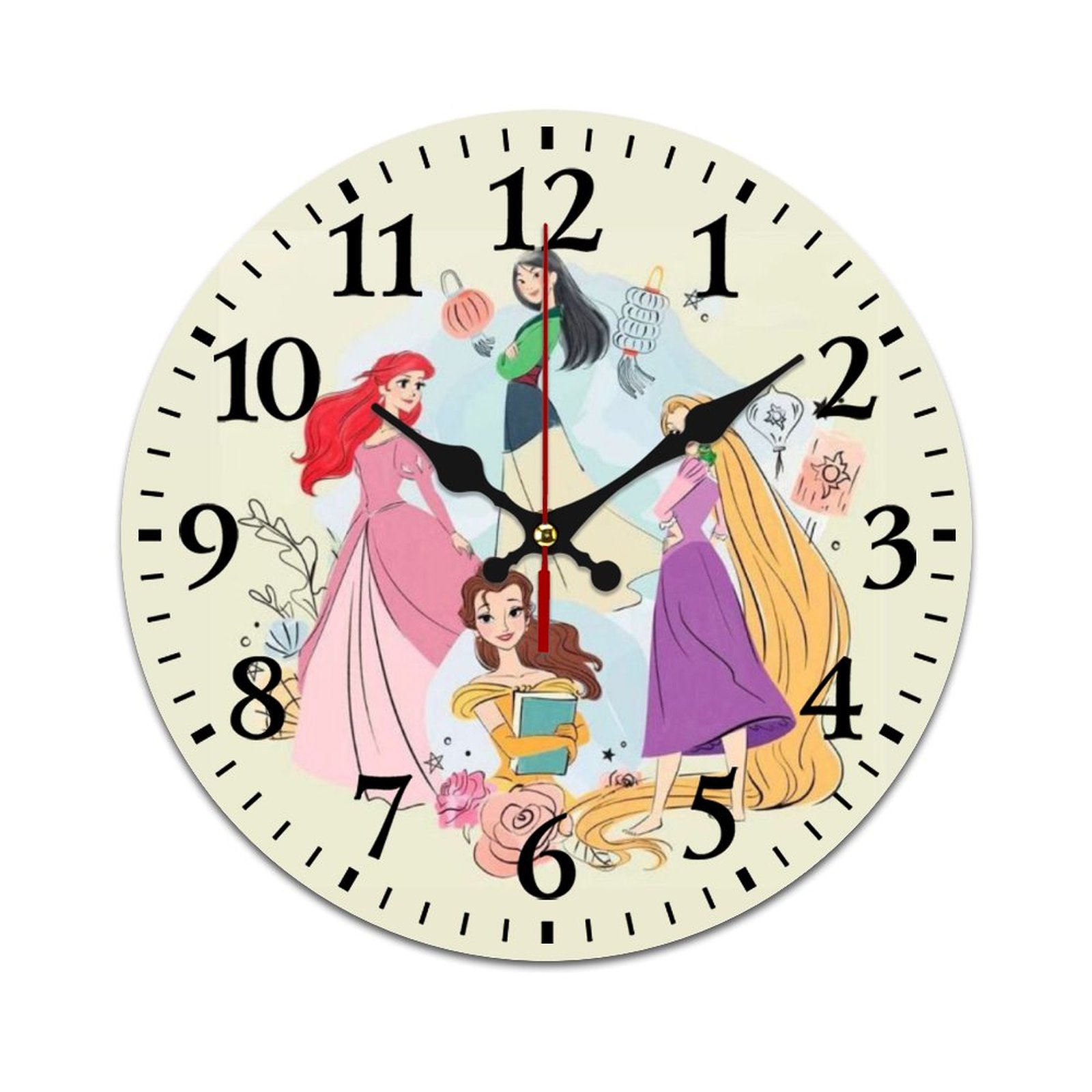 Disney Princess wall clocks battery operated decorative 30cm/11.8in ...