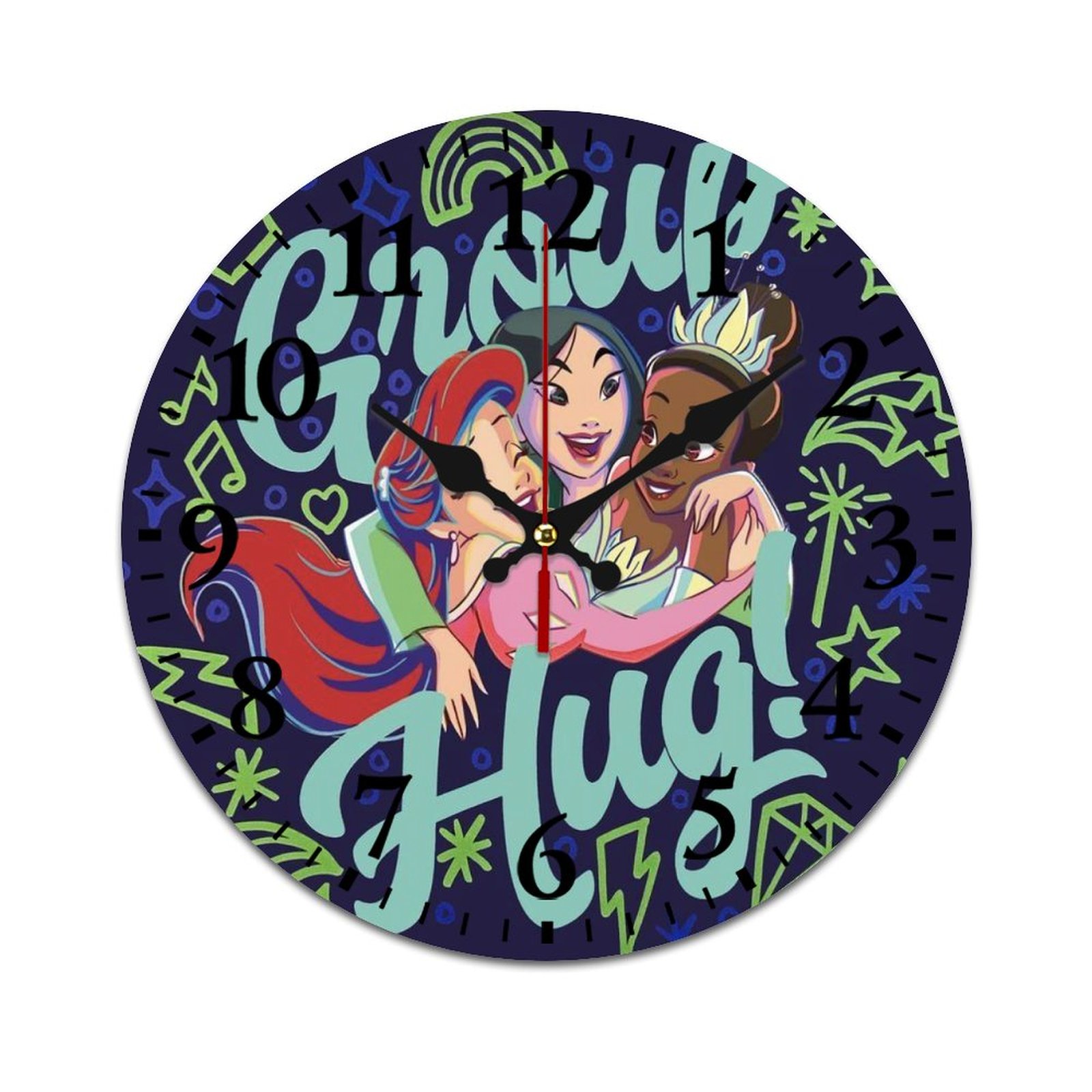 Disney Princess wall clocks battery operated decorative 30cm/11.8in ...