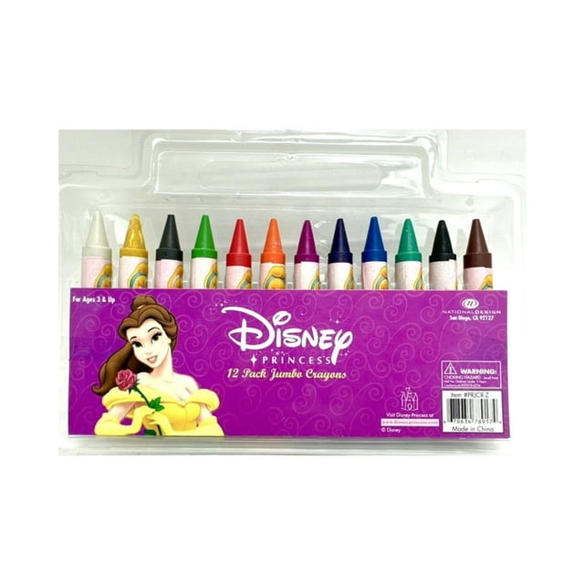 Disney Princesses 12pk Jumbo Crayons - Walmart.com