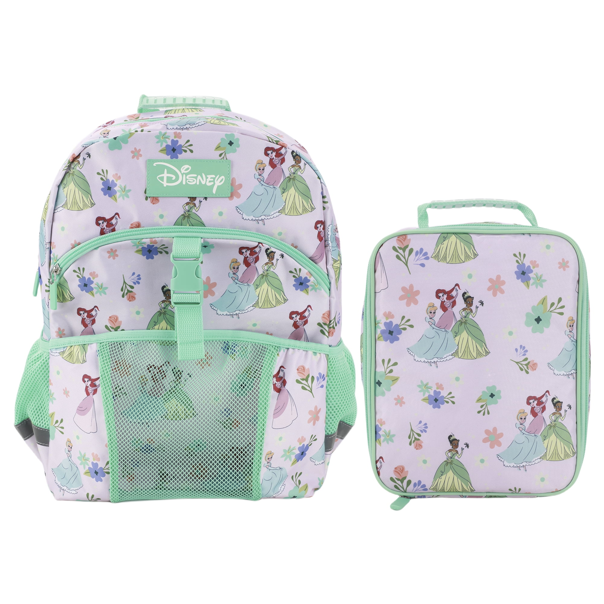 Disney Princesses 2-Piece 16" Premium Backpack & Lunch Kit Set For ...