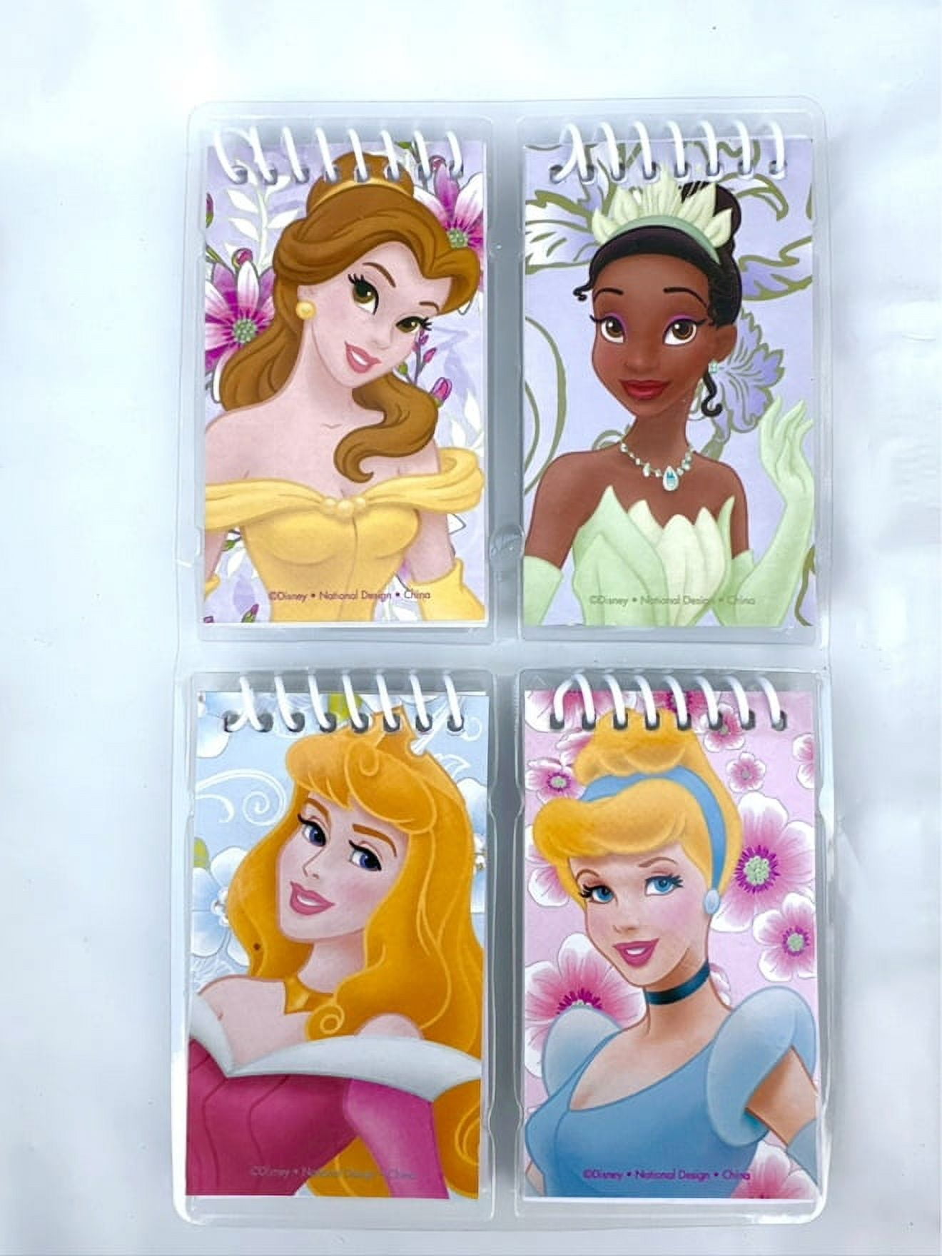 Disney Princesses 4pk mini spiral notepads - Belle Cinderella Aurora ...