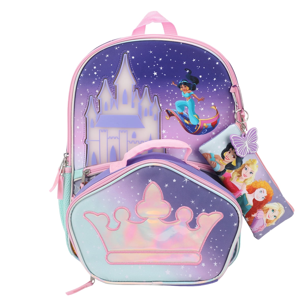Disney Princesses 5-Piece Backpack & Lunchbox Set - Walmart.com