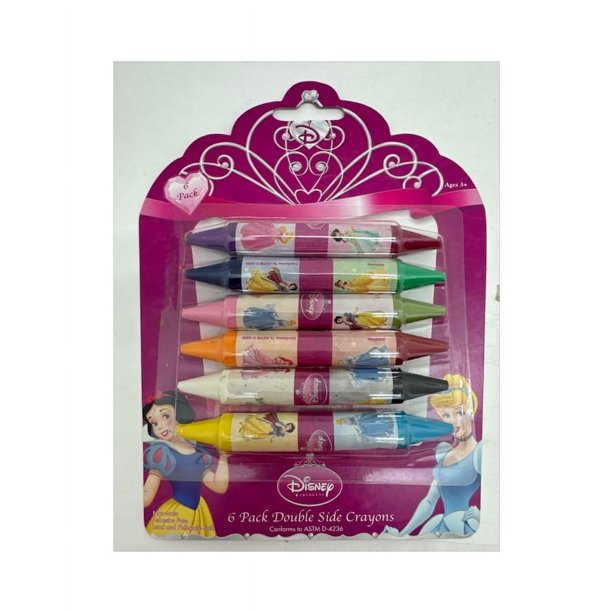 Disney Princesses 6pk Double Side Crayons - Walmart Business Supplies