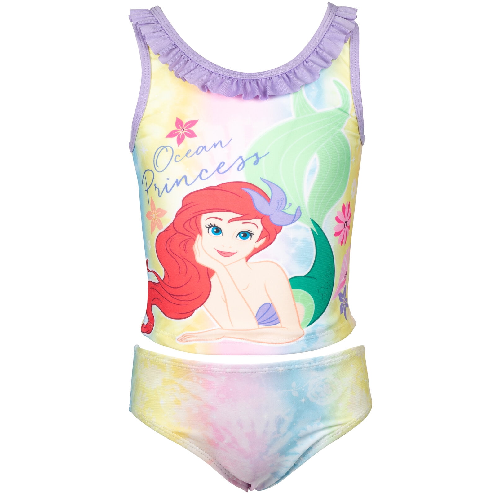 Disney Princesses Ariel Little Girls Tankini Top and Bikini Bottom Swim ...