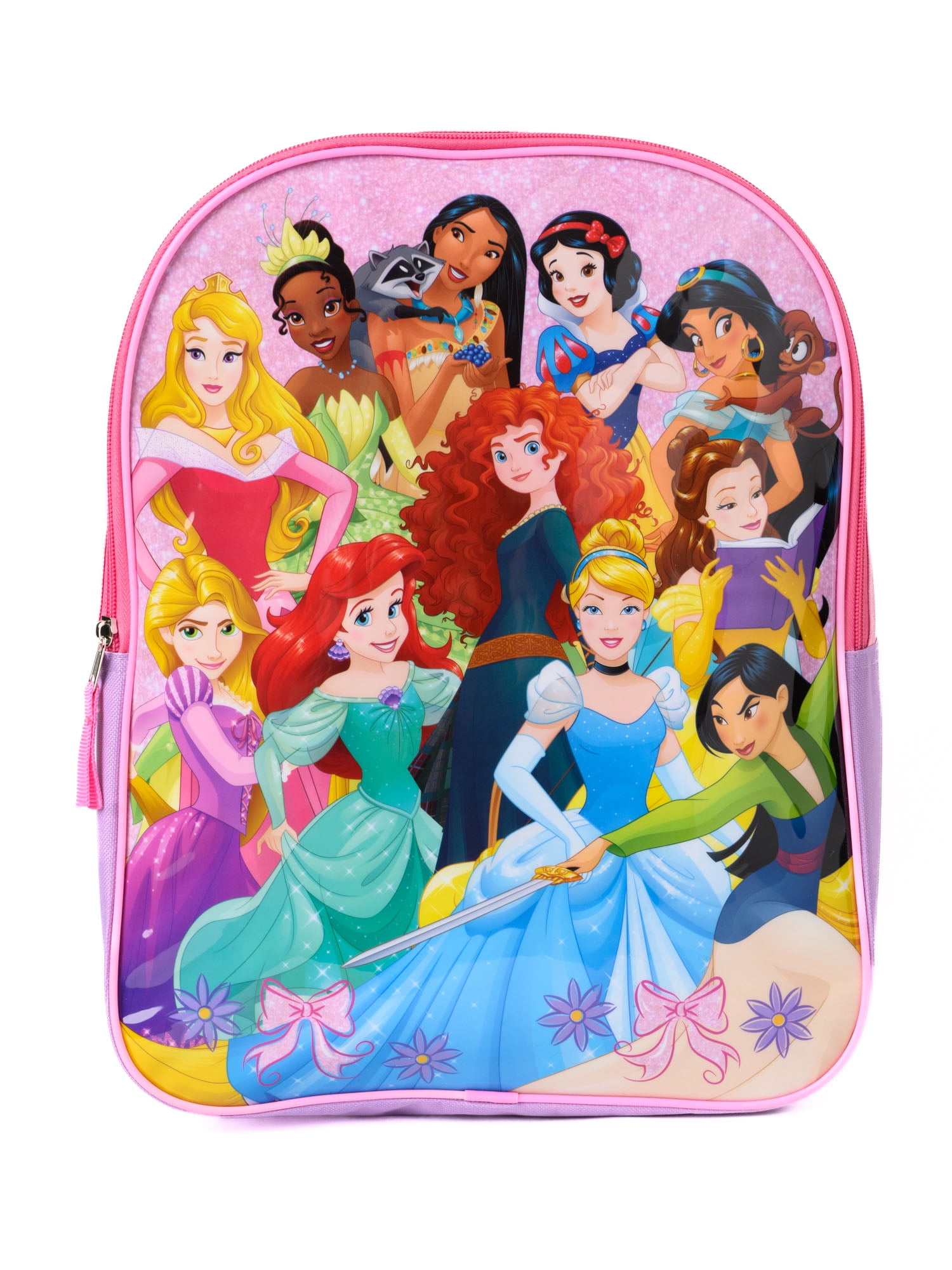 "Disney Princesses Backpack 15"" Featuring Mulan, Ariel, Belle, Jasmine ...