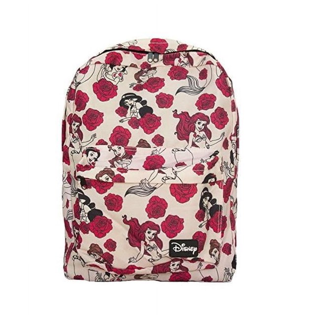 Disney Princesses Backpack Tan Pink Roses All Over Print - Walmart.com