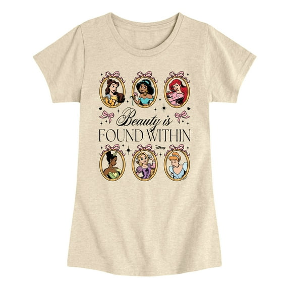 Disney - Princesses Coquette - Youth Girls Fitted Short Sleeve T-Shirt ...