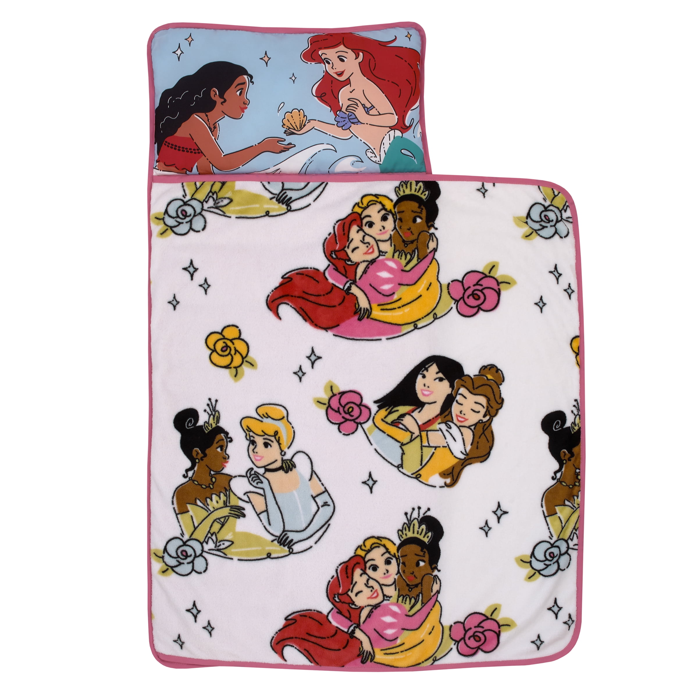 Disney Princesses Courage & Kindness Toddler Nap Mat with Moana Pillow ...