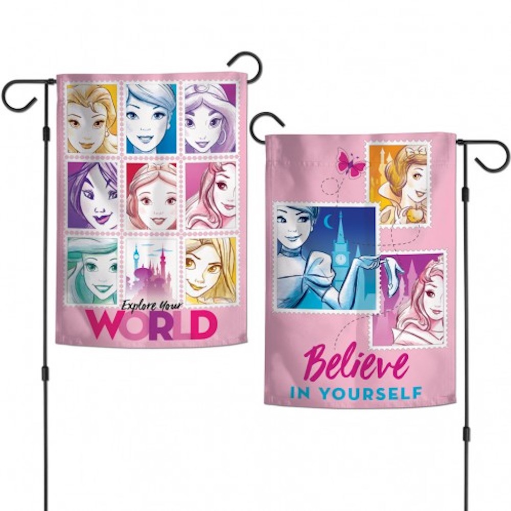 Disney Princesses Explore Your World Garden Flag Licensed Two Sided 12. ...