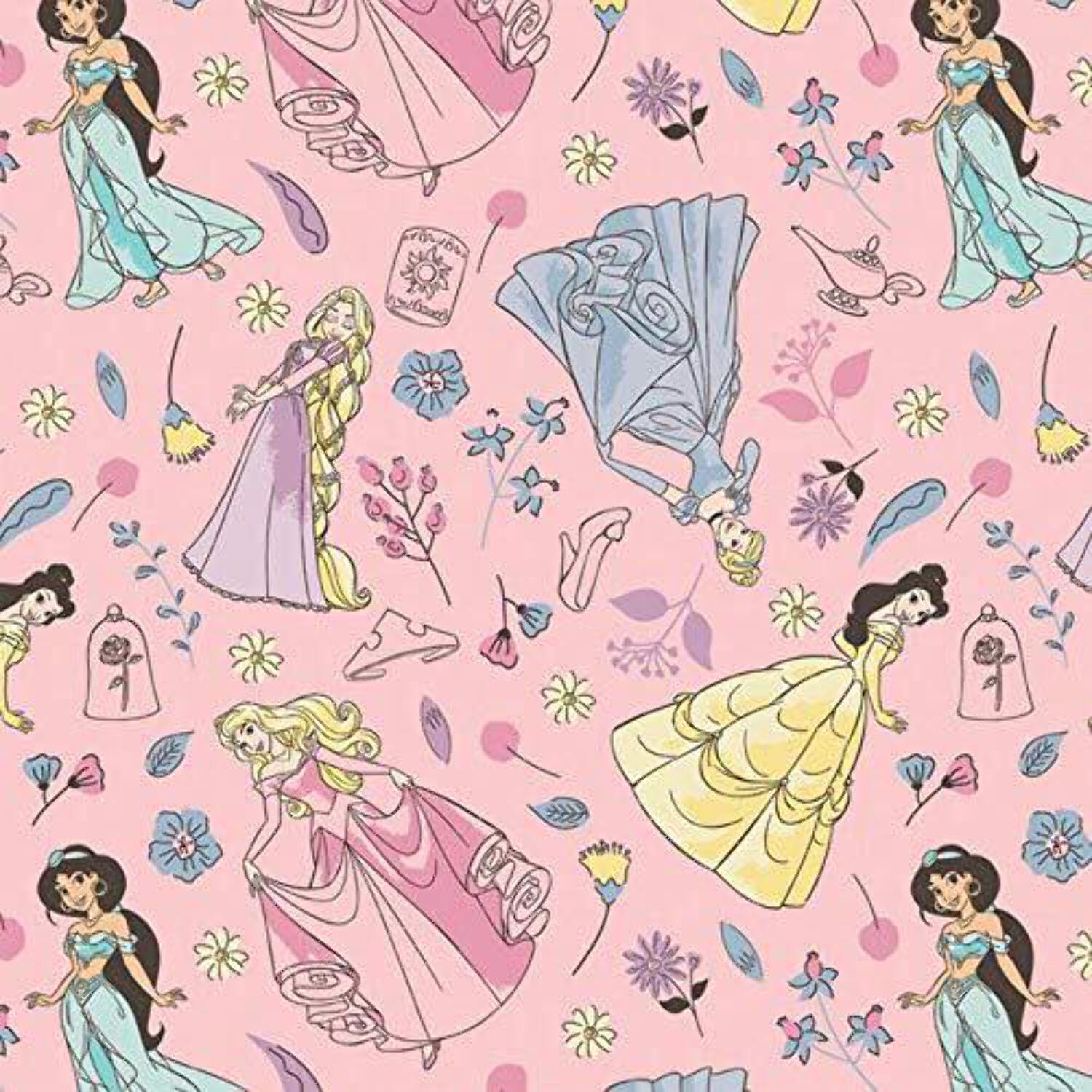 Disney Princesses Flannel Fabric - Walmart.com