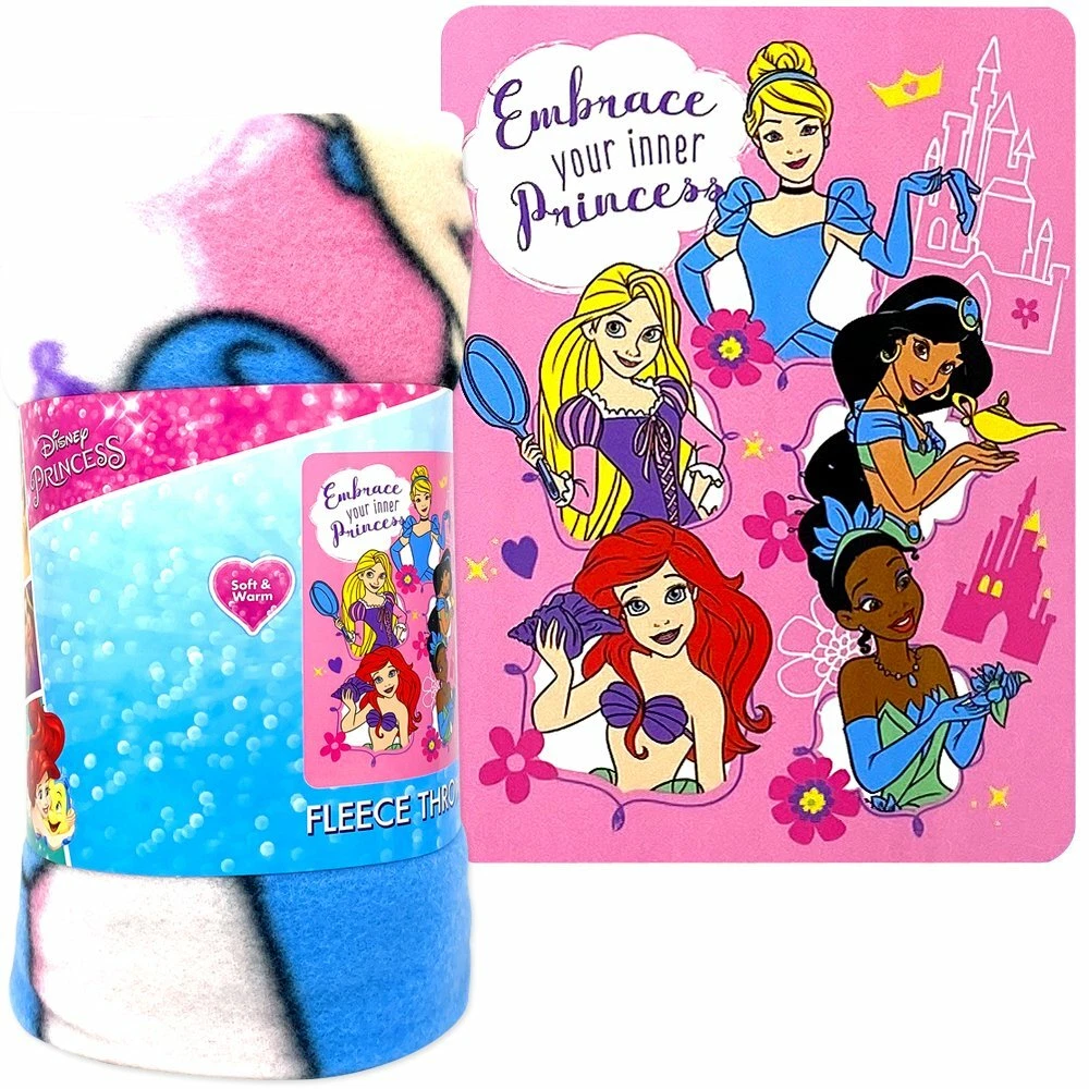 Disney Princesses Fleece Throw Blanket For Girls, Soft And Cozy, 45" X ...