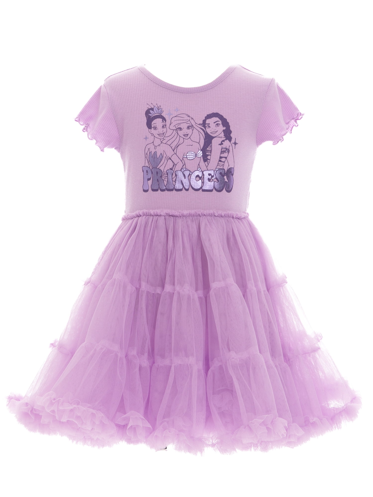 Disney Princesses Girls Graphic Tiered Tutu Dress, Sizes 4-12 - Walmart.com