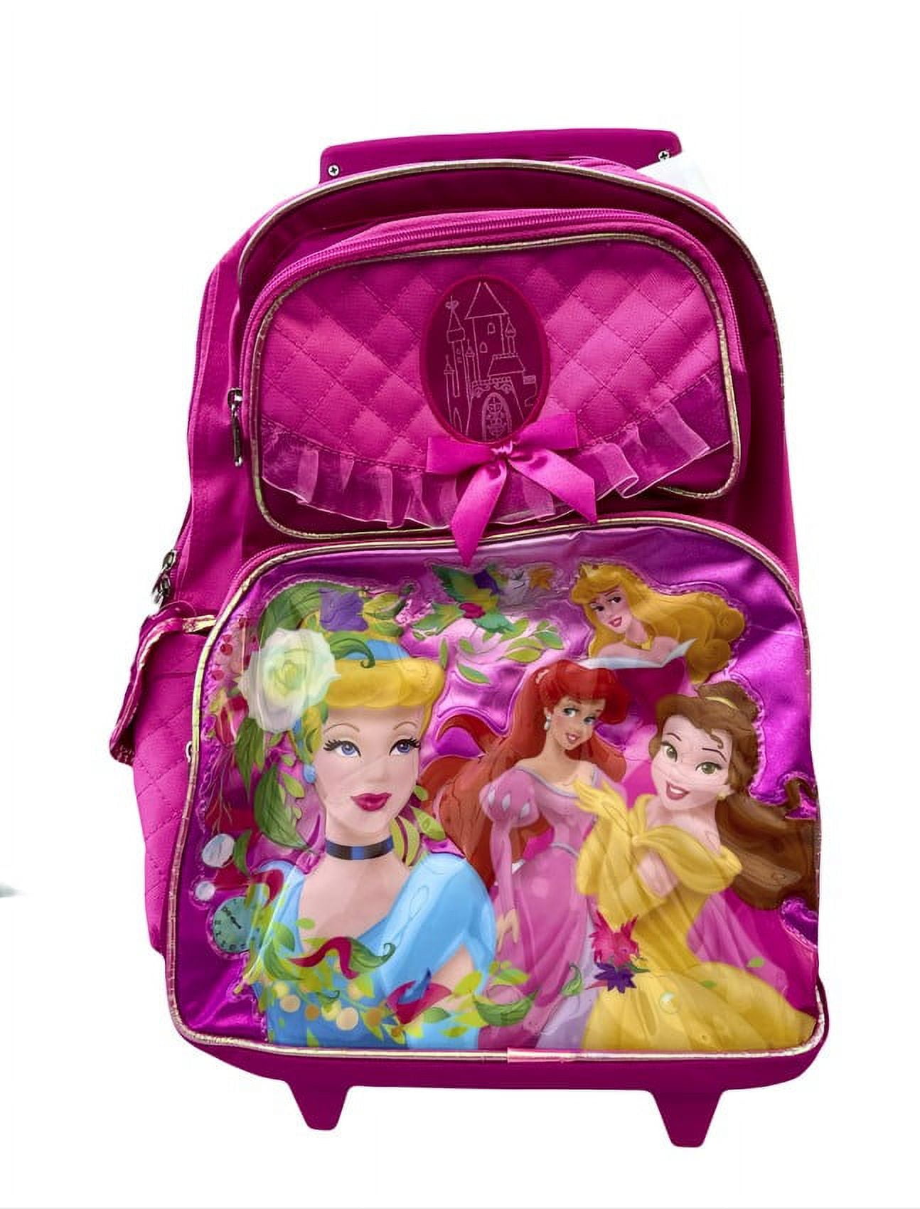Disney Princesses Pink Rolling Backpack w/ luggage wheels - Walmart.com