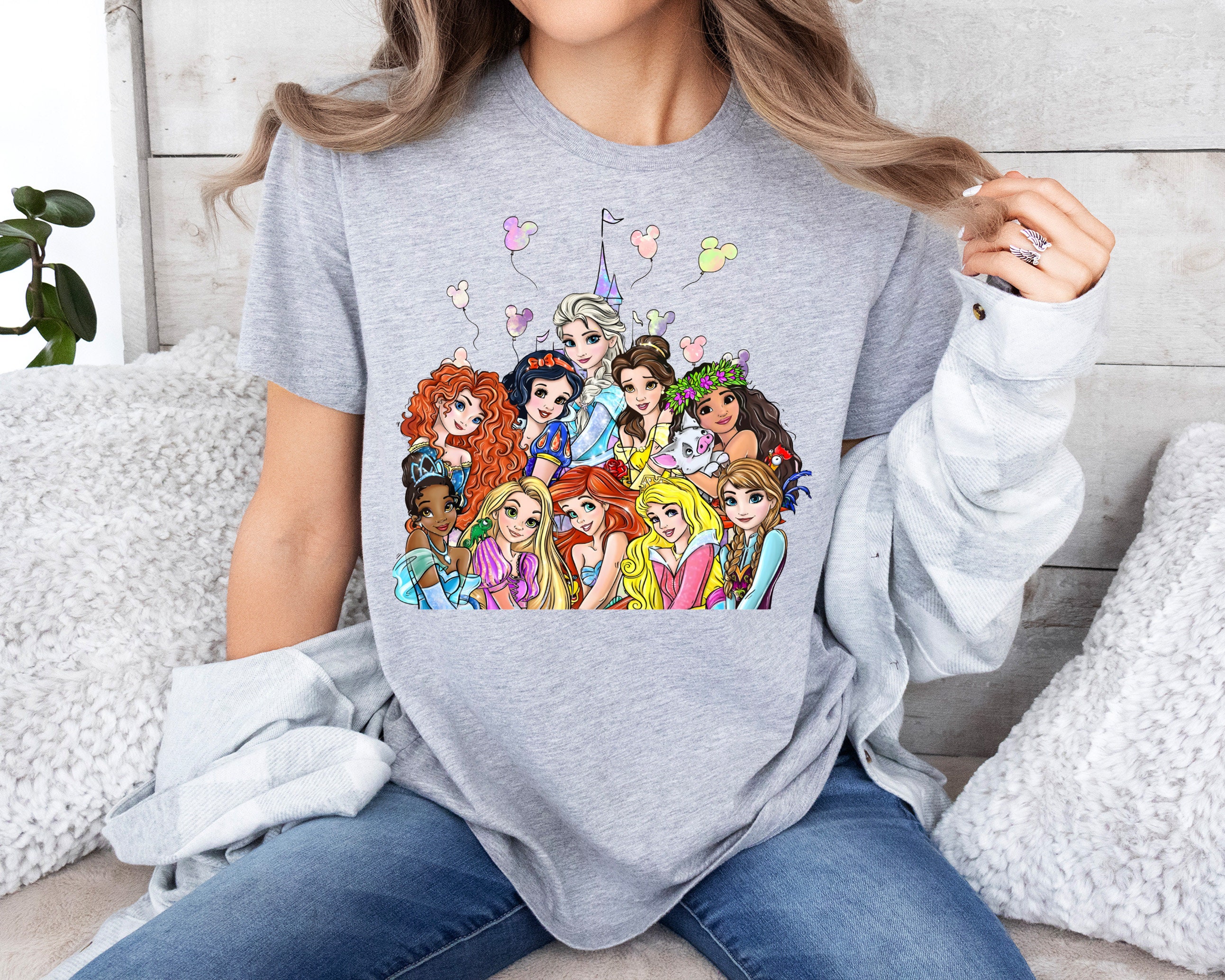 Disney Princesses Shirt, Besties Princess Squad Shirt, Cinderella & Ariel Shirt, Shirt, Size 5Xl ...