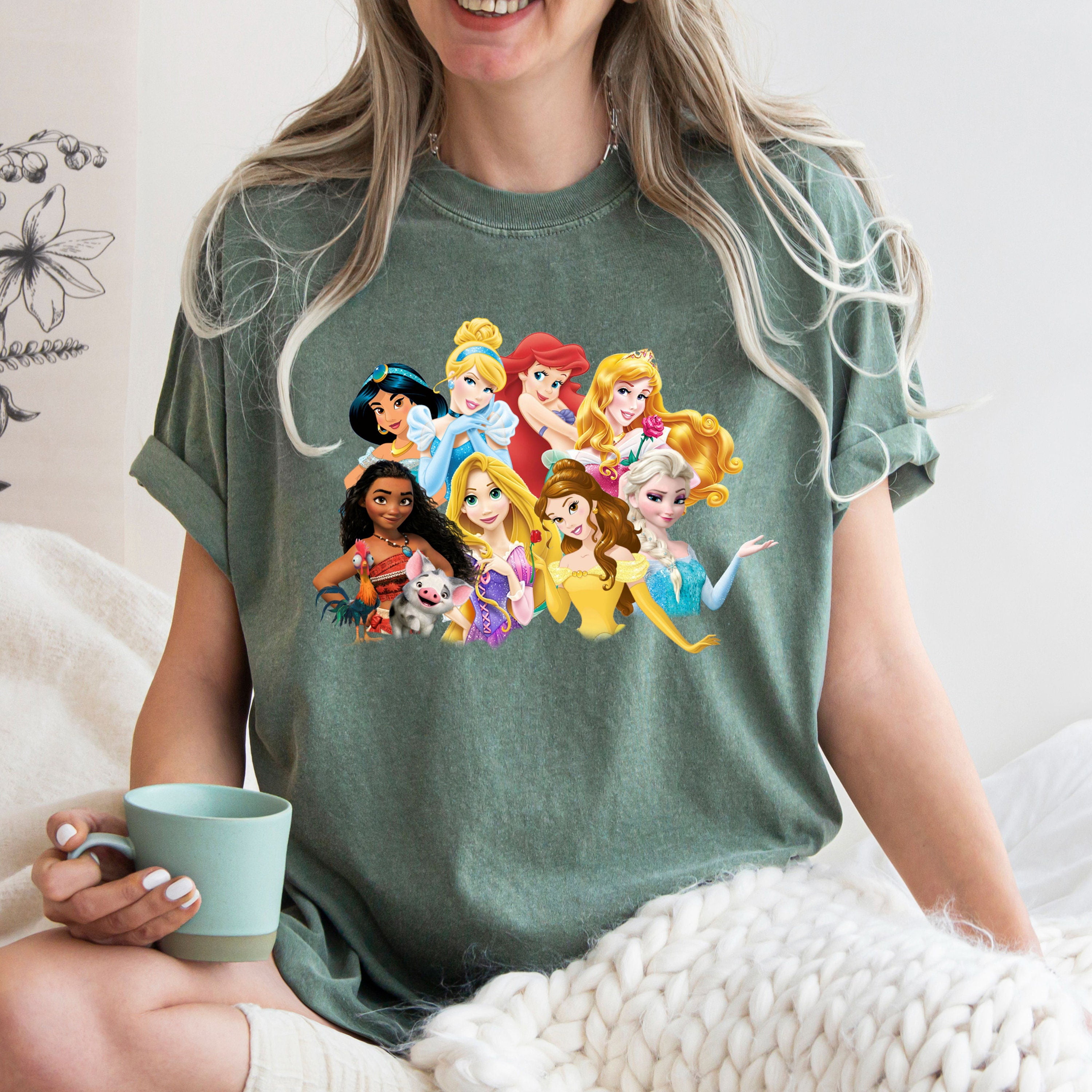 Disney Princesses Shirt, Princess T-Shirt, Water Color Princesses Shirt, Disney Kids Shirt ...