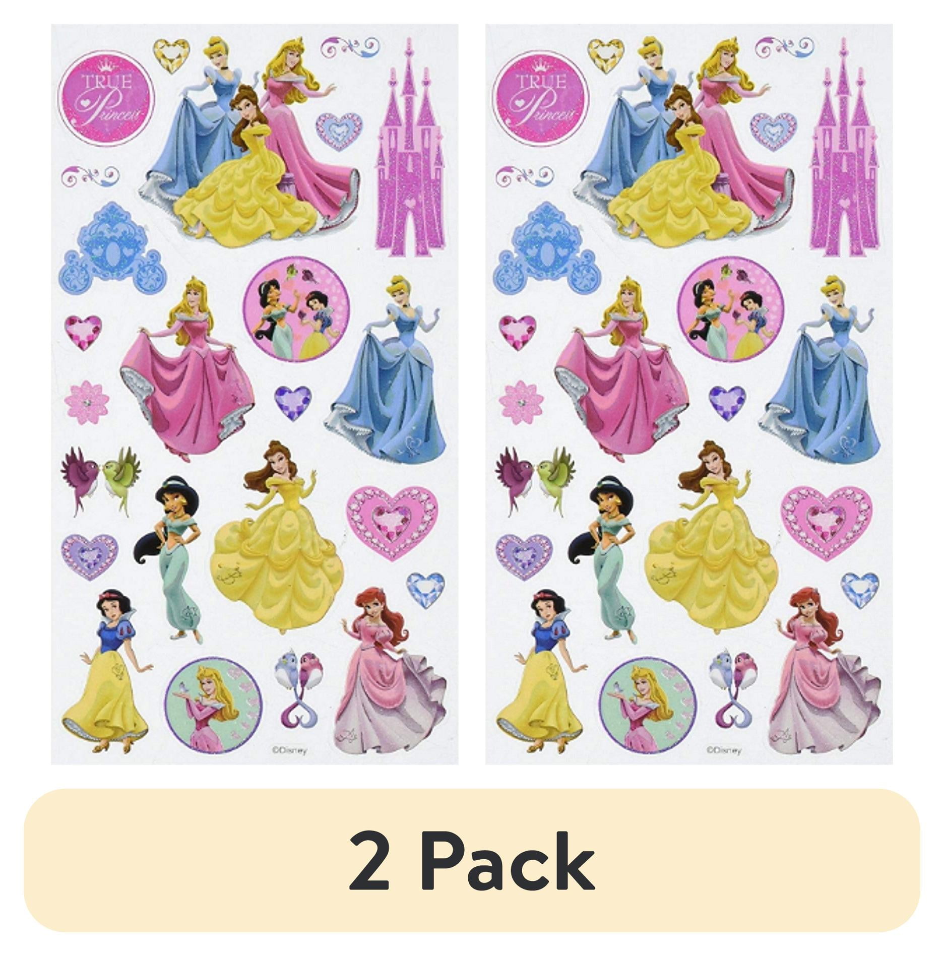 (2 pack) Disney Princesses Stickers Sheet - 24 Stickers (5300026 ...