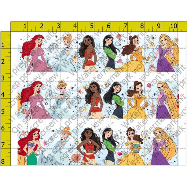 Disney Princesses Ultimate Princess Edible Cake Topper Image Strips ...