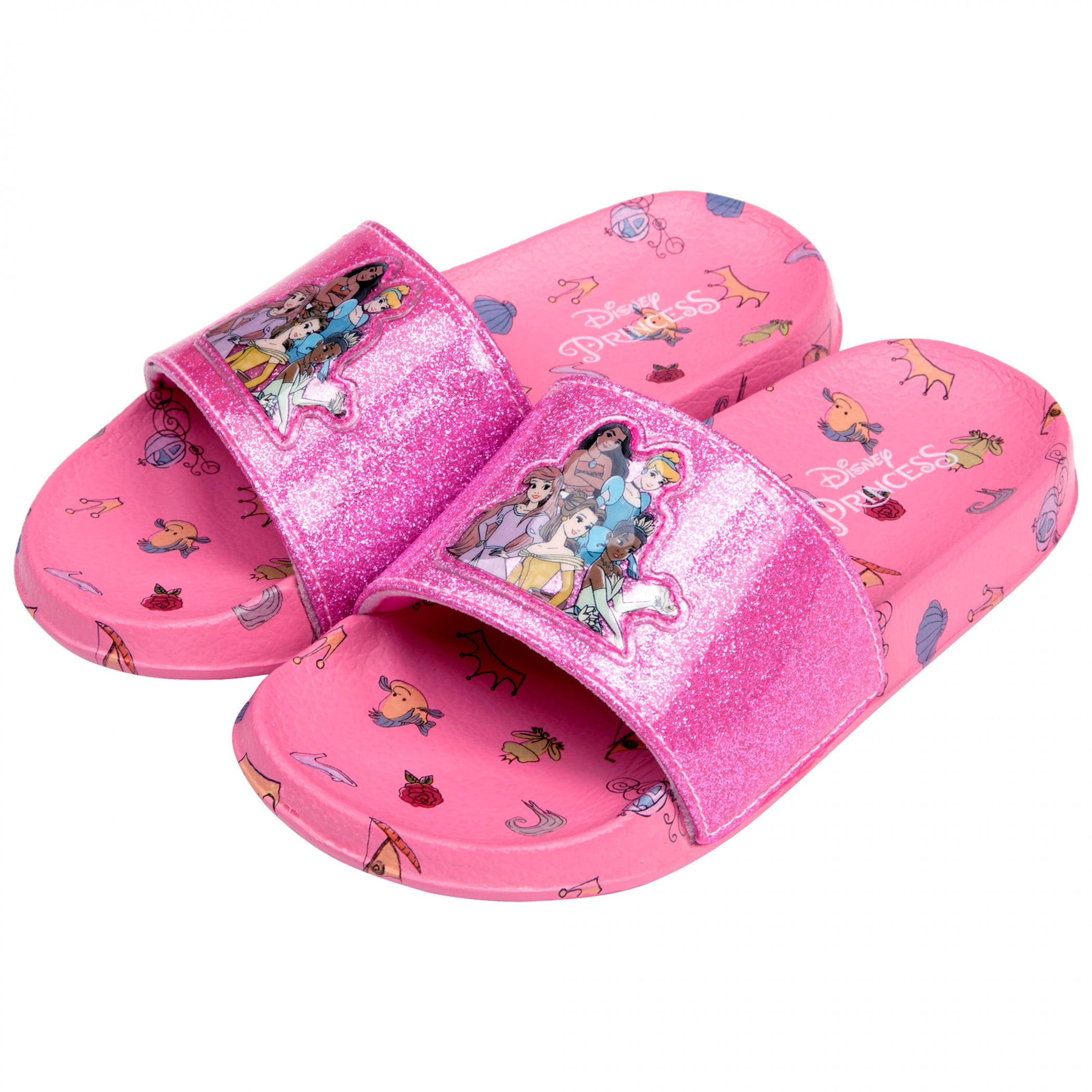 Disney Princesses Youth Flip Flop Slides-Size 1 - Walmart.com