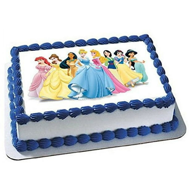Disney Princesses emblem Cake Edible 1/4 Sheet Image Topper Birthday ...