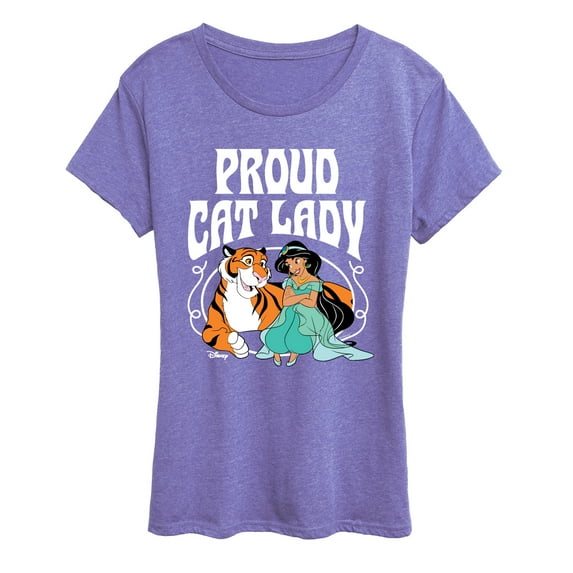 Disney - Proud Cat Lady Jasmine - Women's Short Sleeve Graphic T-Shirt ...