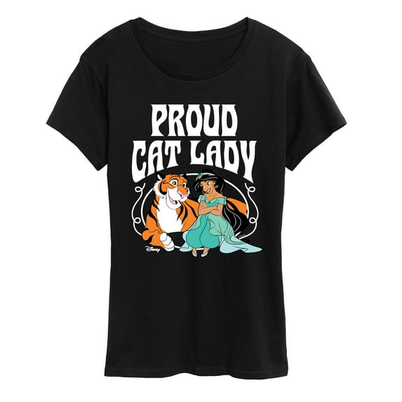Disney - Proud Cat Lady Jasmine - Women's Short Sleeve Graphic T-Shirt ...
