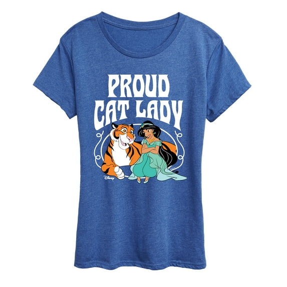 Disney - Proud Cat Lady Jasmine - Women's Short Sleeve Graphic T-Shirt ...