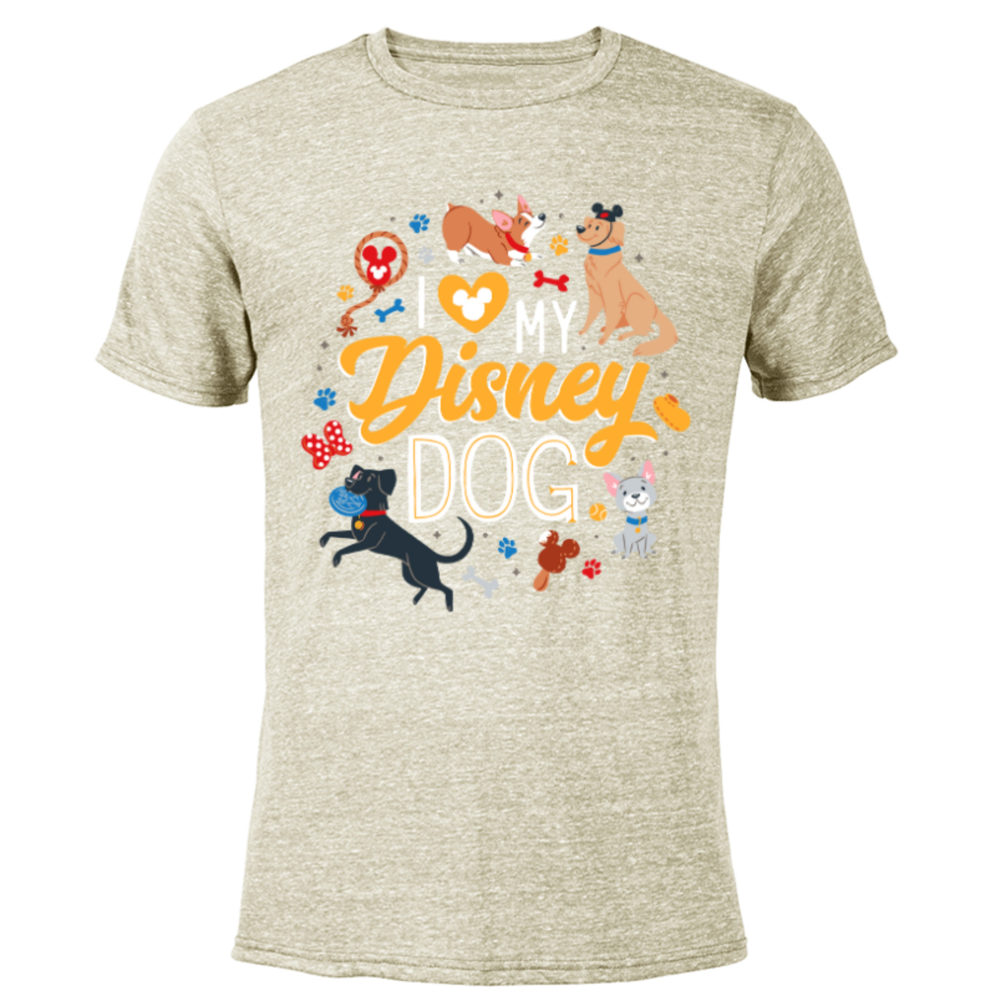 Disney Puppies I Love My Disney Dog - Short Sleeve Blended T-Shirt for ...